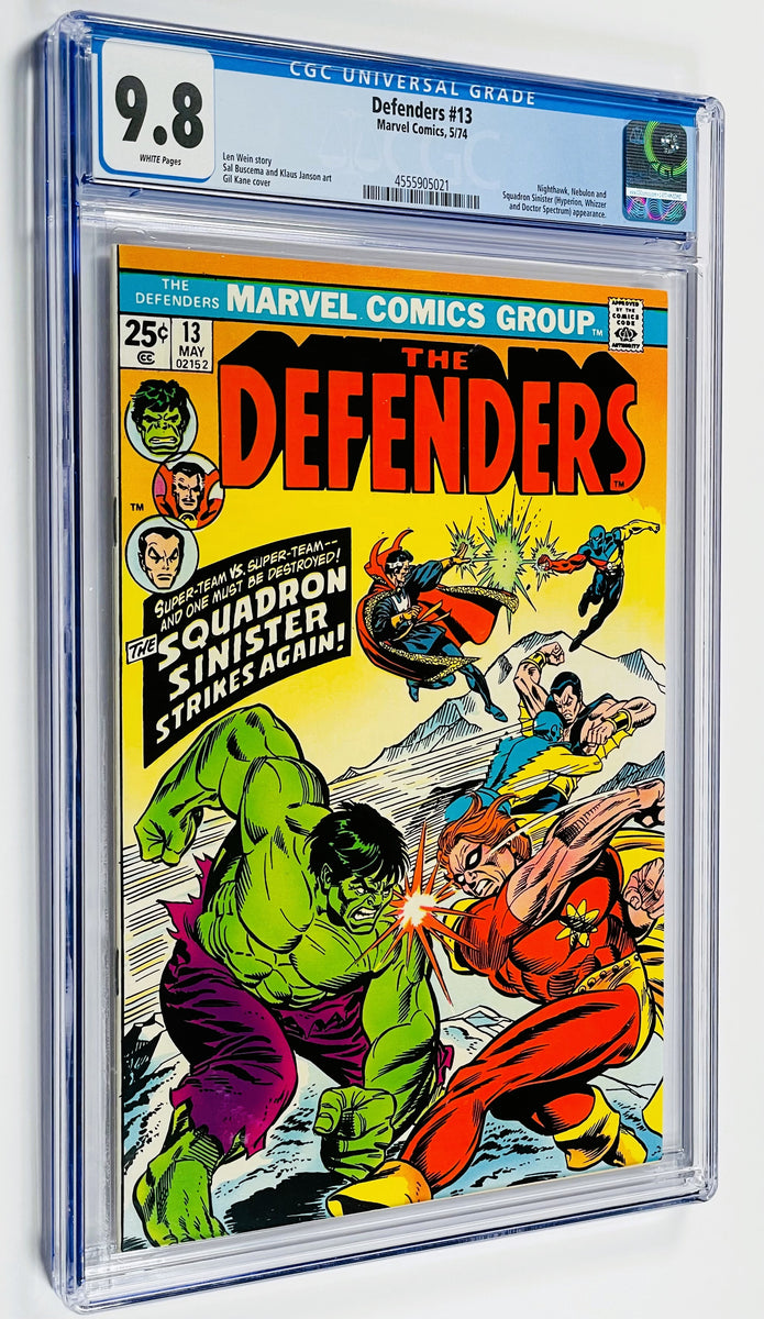 Defenders #13 CGC 9.8 White Pages 1974 Marvel Comics 1st Appearance Ne ...